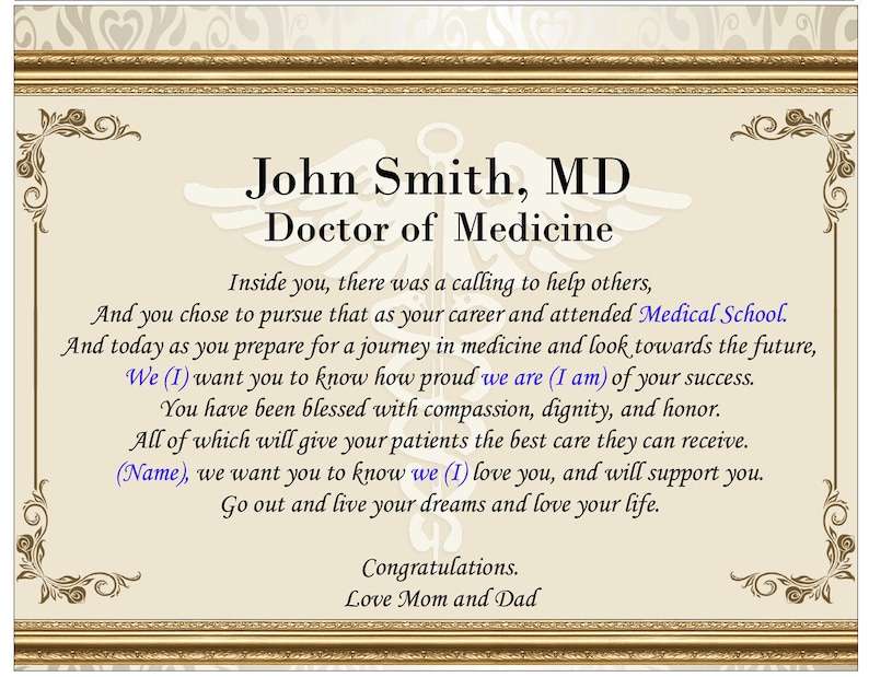 Best Med School Graduation Gift Doctor Graduate Present Medical Student ...