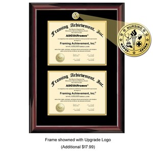 Double Diploma Case Holder Certificate Frame State Board License Degree ...