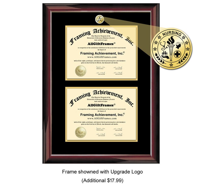 Double Diploma Case Holder Certificate Frame State Board - Etsy