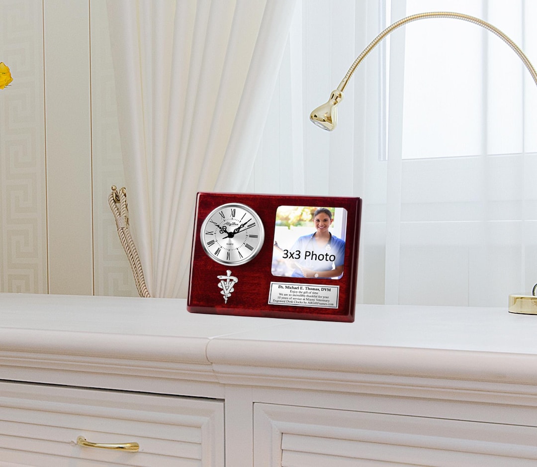 Doctor of Veterinary Medicine Desk Picture Frame Fit 3x3 Photo Silver ...