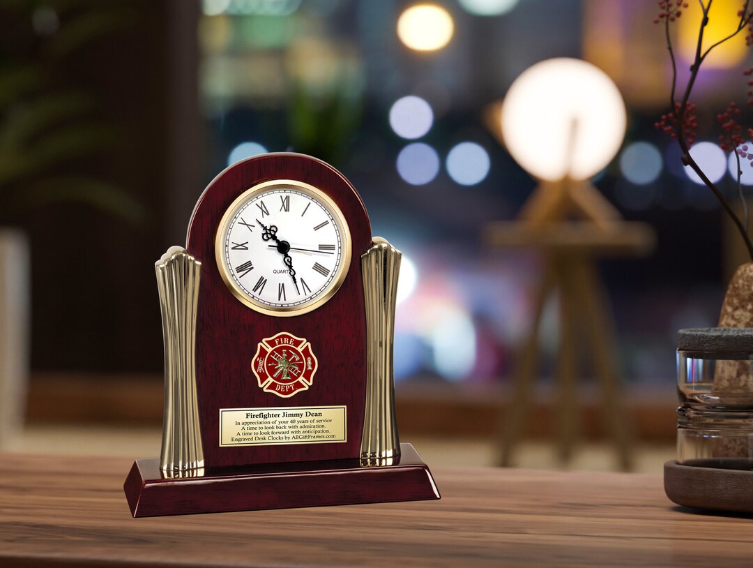 Personalize Year of Service Award 3D Firefighter Academy Graduation ...