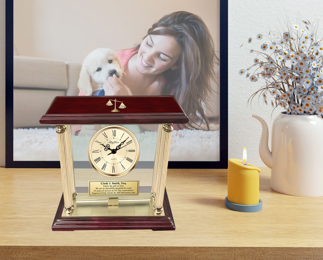 Congratulation Law Gift Personalized Engrave Clock Plaque Juris Doctor ...