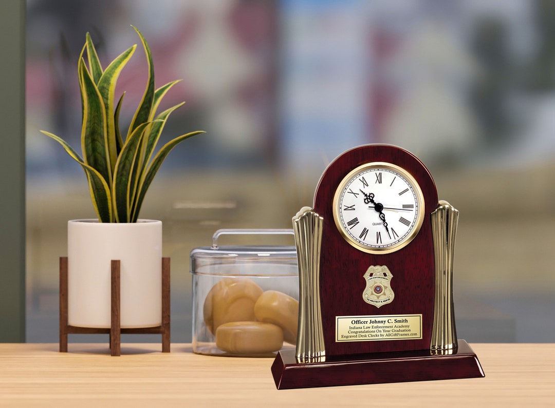 Personalized Police Officer Retirement Years of Service Award 3D Logo ...