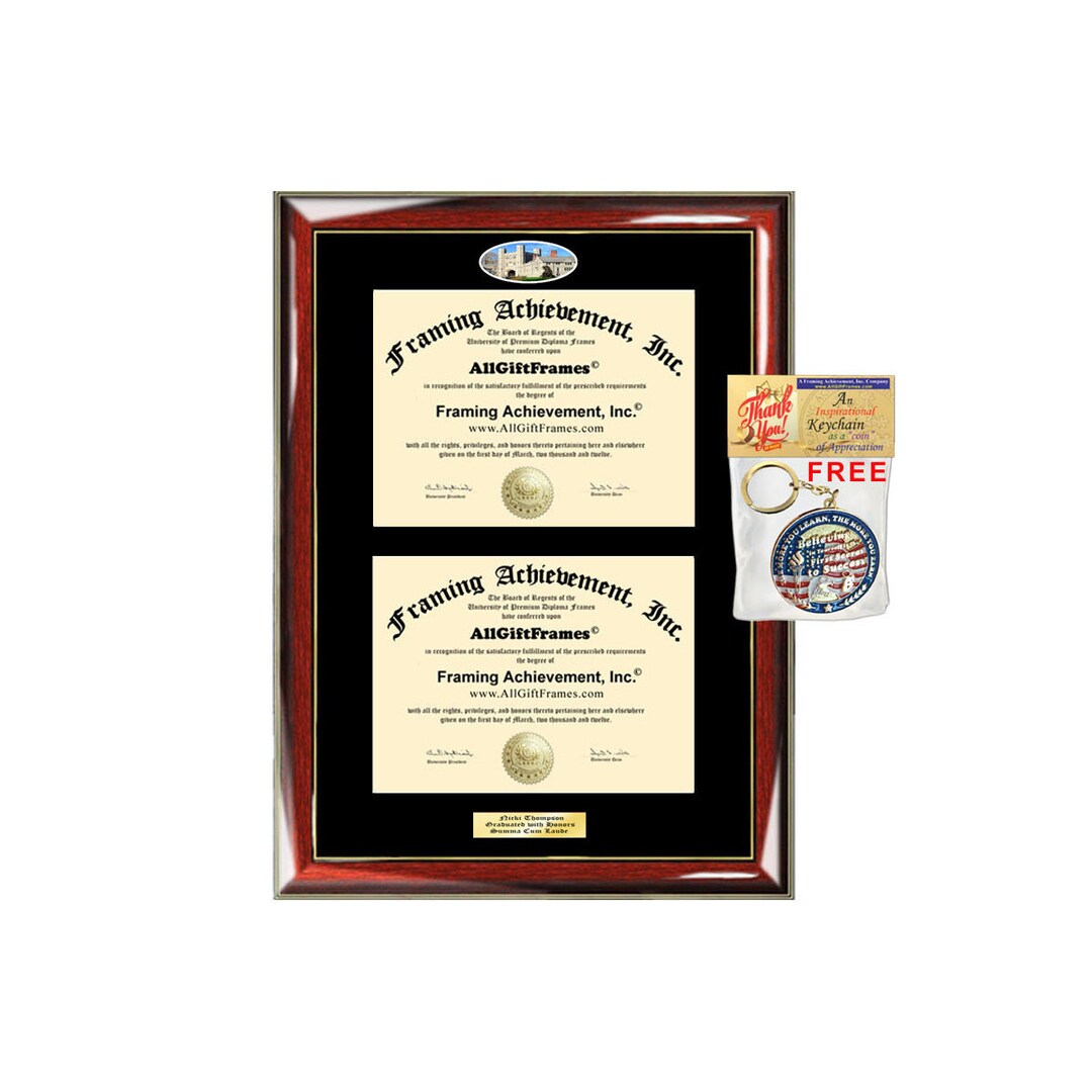 Princeton University Double Degree Frame Two Major Certificate Plaque ...
