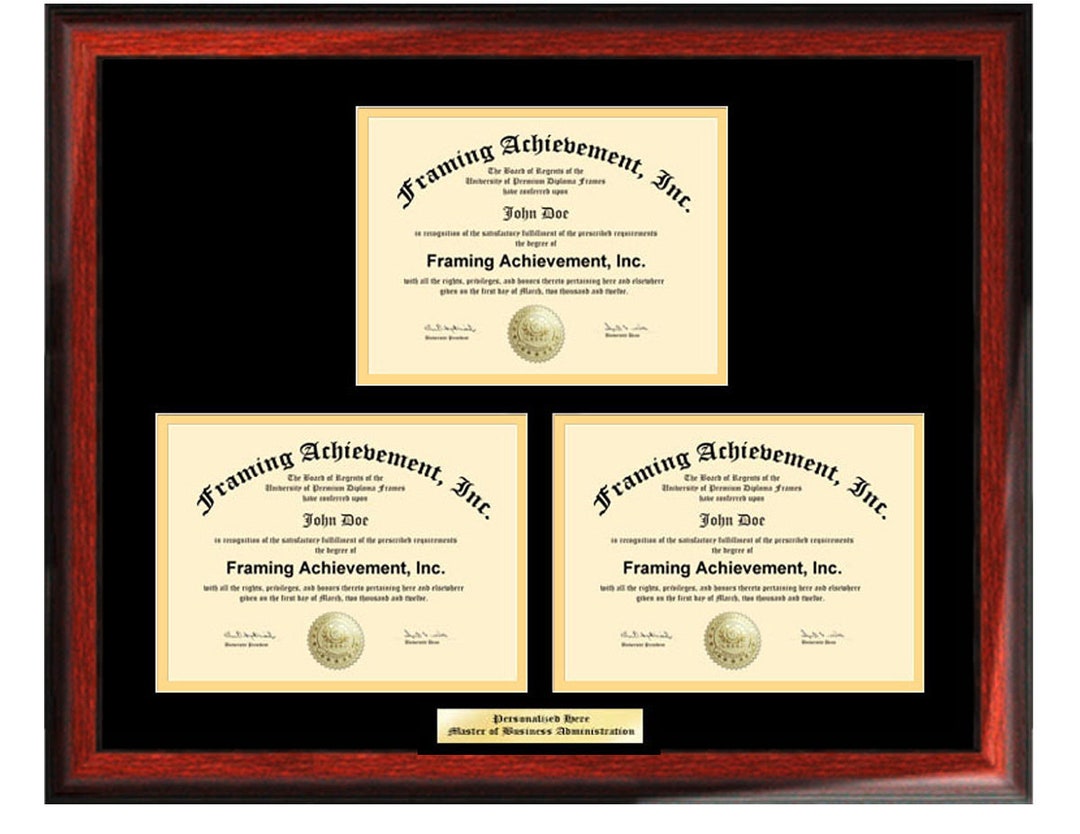 Three Diploma State Board License Framing Certificate Frame Document ...