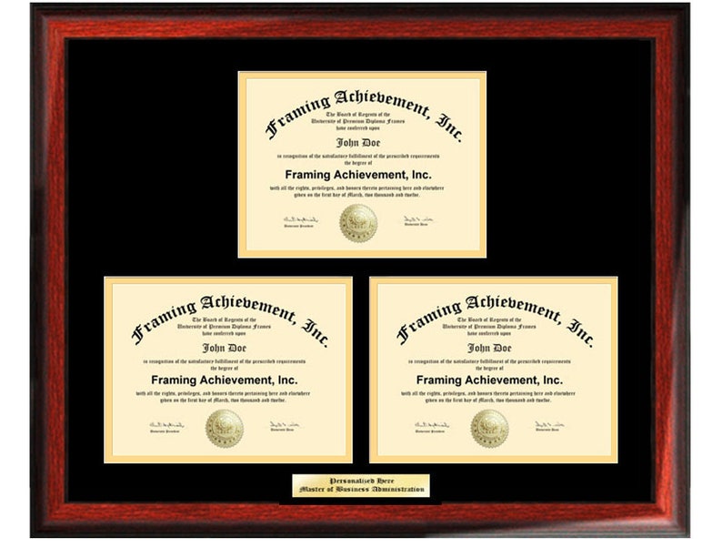 Three Diploma State Board License Framing Certificate Frame - Etsy