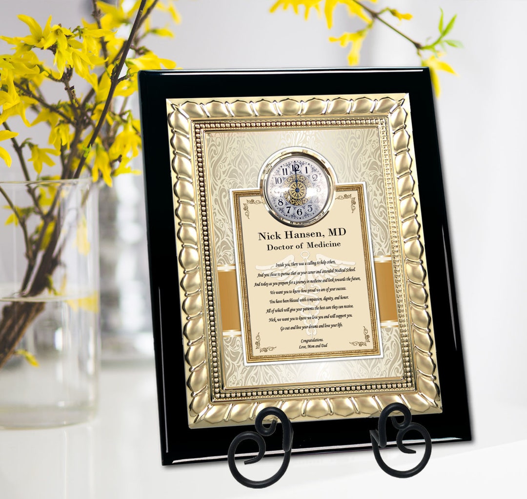 Personalize Desk Plaque Graduation Gift Idea Him Her Osteopathic ...