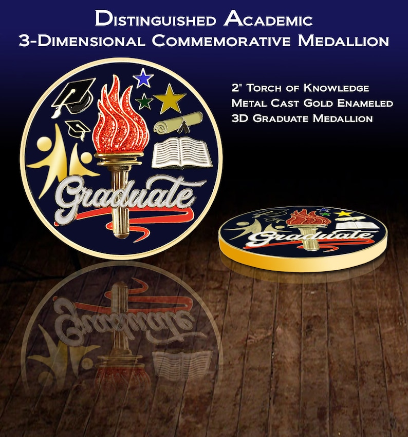 College High School Medal Graduation Graduate Recognition - Etsy