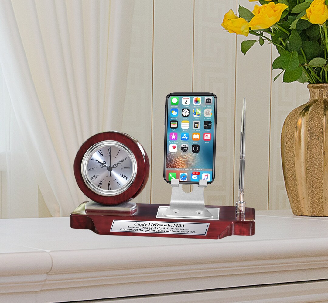 Engrave Pen Set Desk Clock Engravable Name Plate Promoted Promotion ...