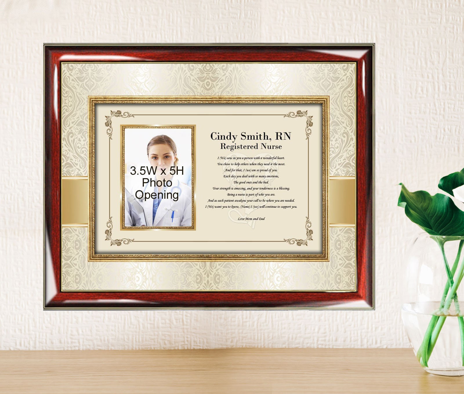 Nurse Picture Frame Registered Nurse BSN Practioner Gift Present ...