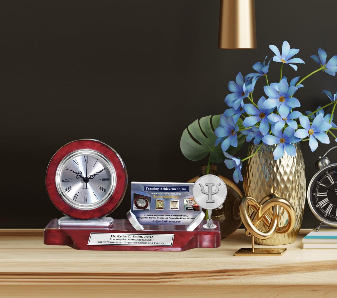 Psychiatrist Etch Nameplate Engrave Desk Clock Psychology ...