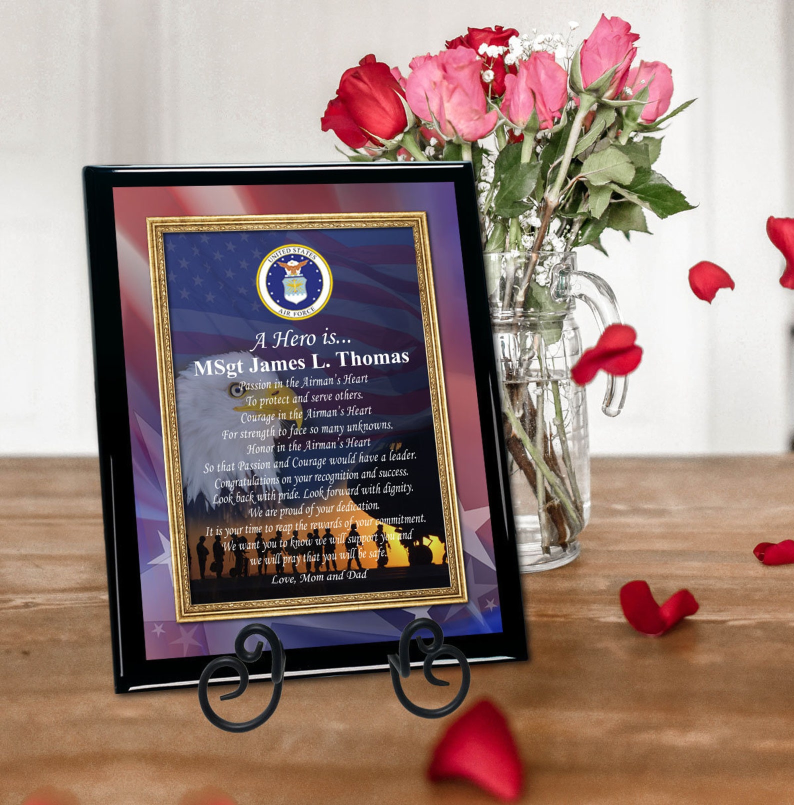 Military Retirement Recognition Plaque Wood Black Service - Etsy