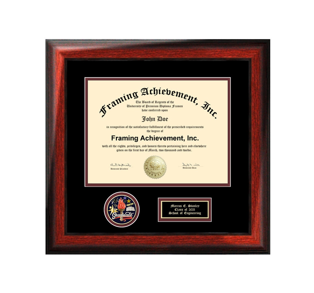 Shadow Box Medal Graduation College Diploma Frame High School ...