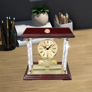 CPA Gift Retirement Years of Service Clock Engraved Certified Public ...