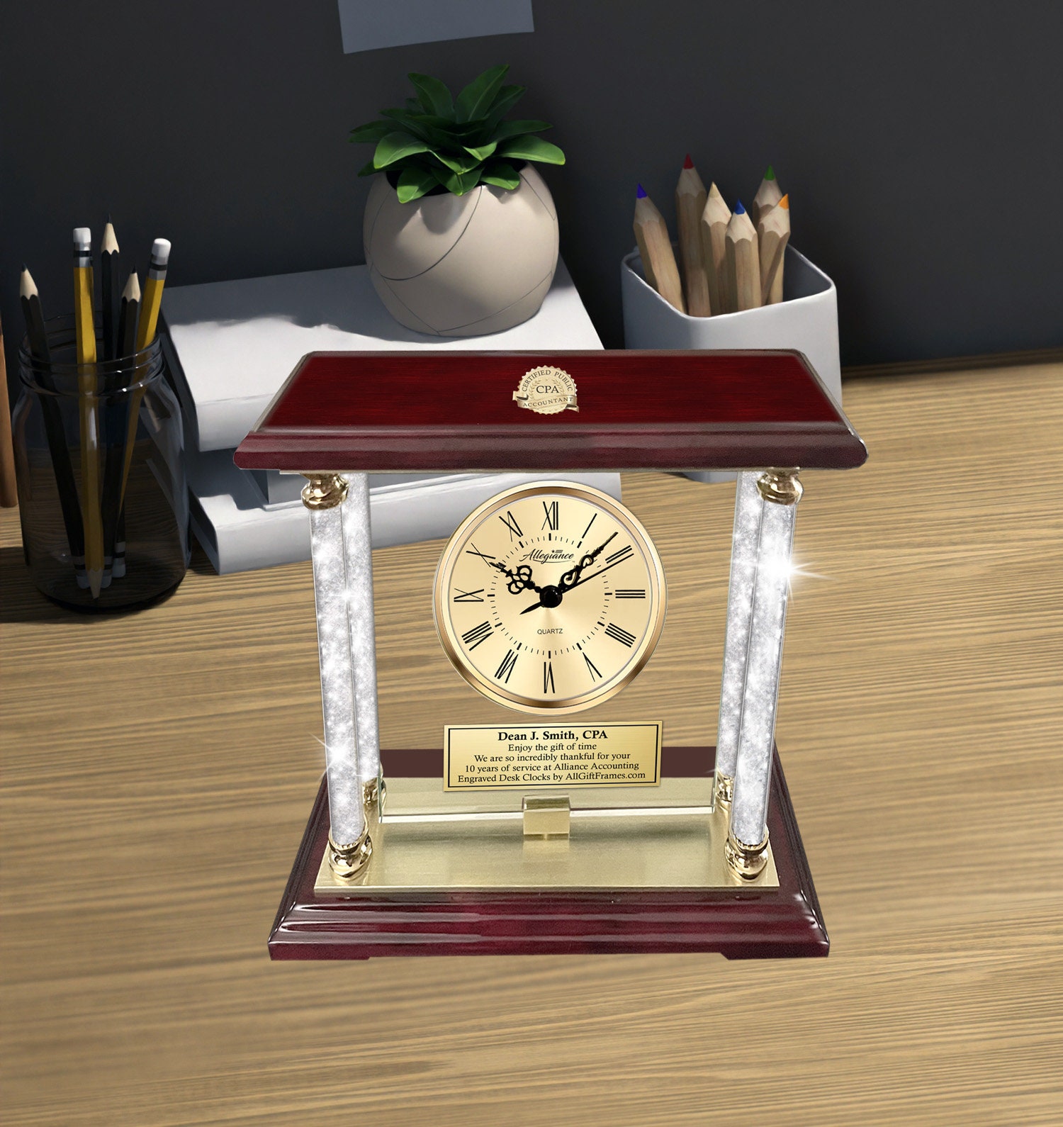 CPA Gift Retirement Years of Service Clock Engraved Certified Public ...