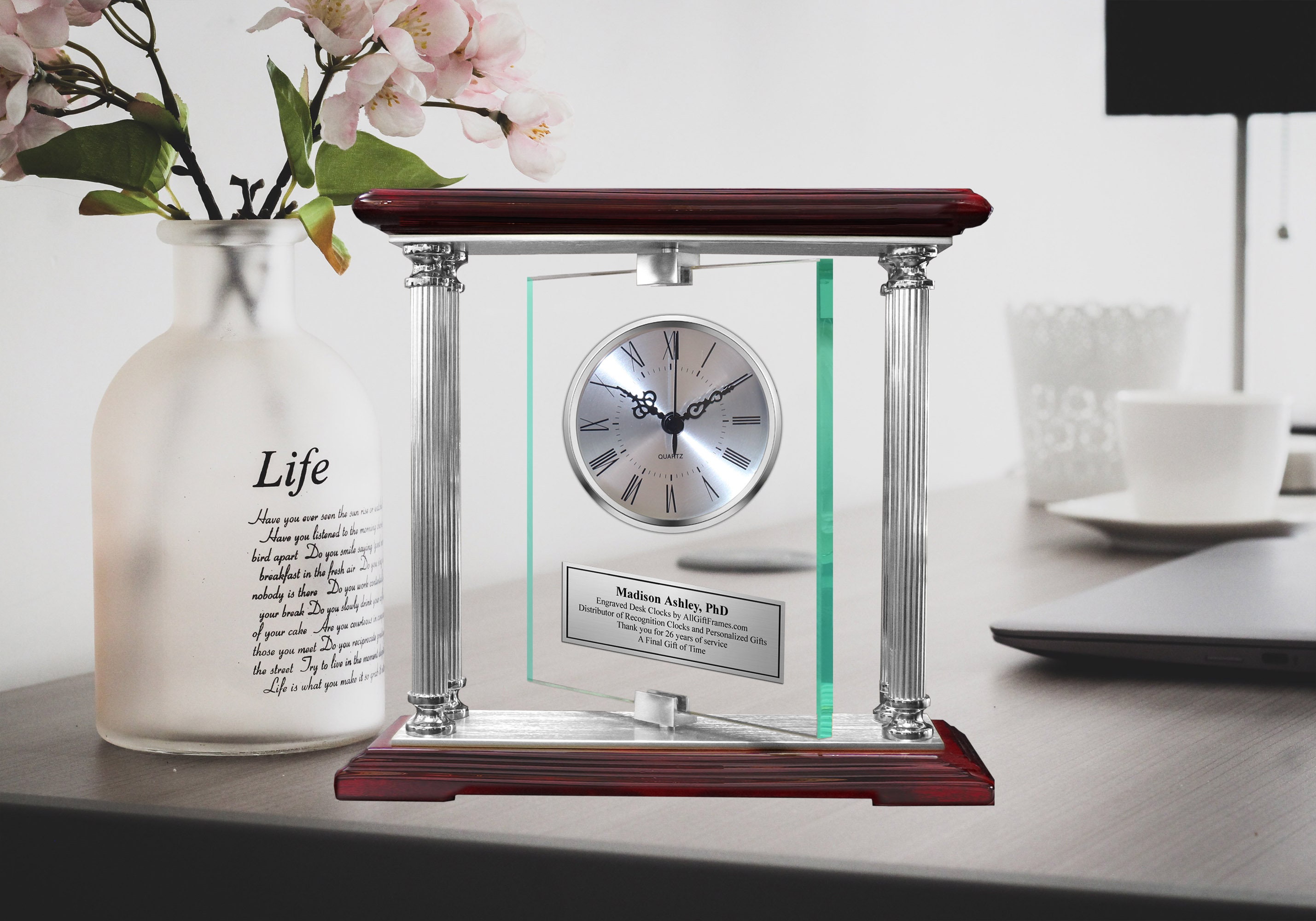 Personalized Clock Engrave Spinning 360 Degree Clocks - Etsy UK