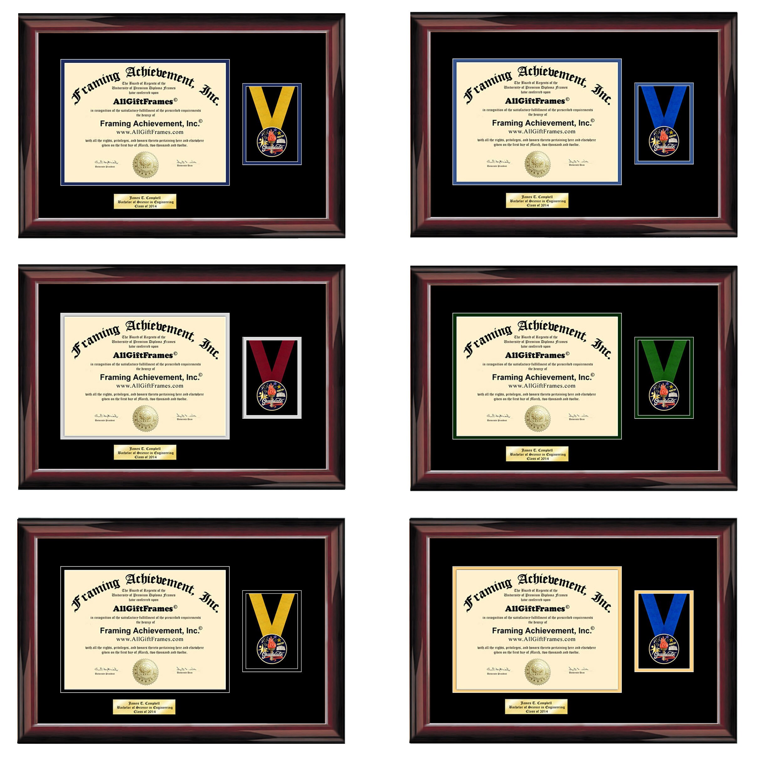 University Diploma Frame With Graduate Medal Academic Ribbon | Etsy