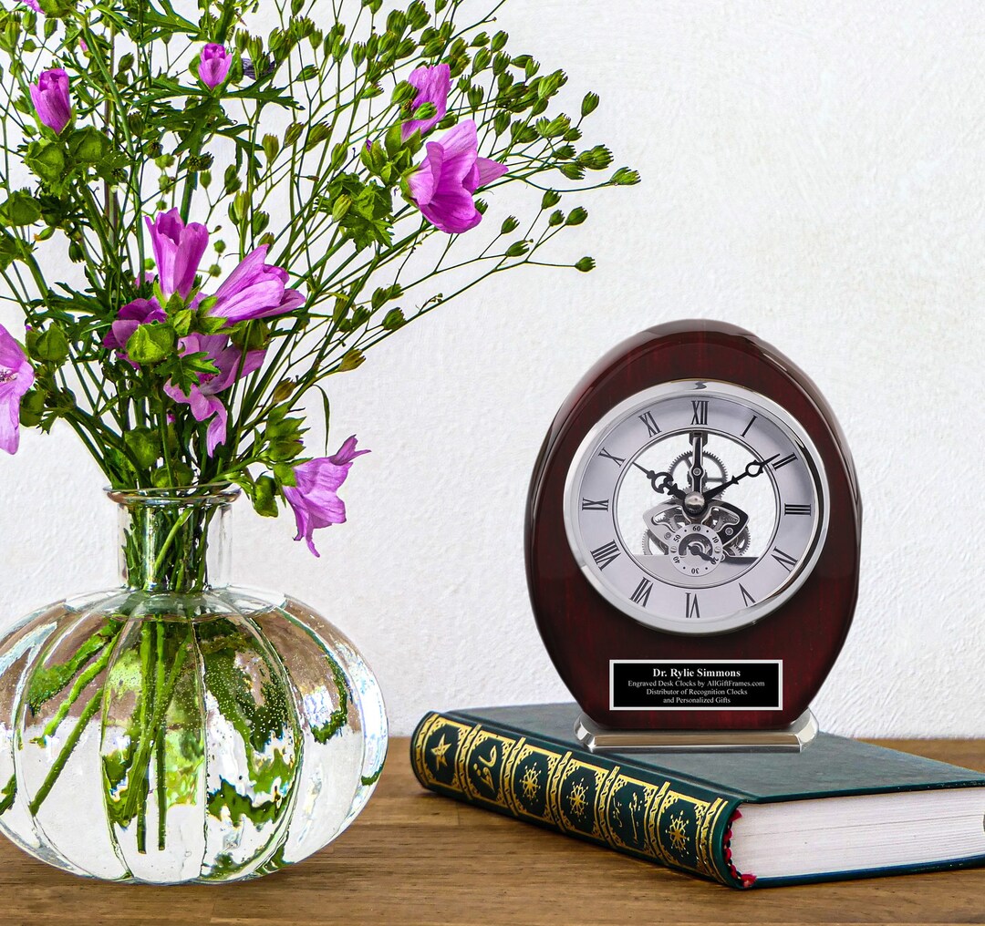 Mechanical Engineering Design Gear Desk Engraved Clock Etched ...