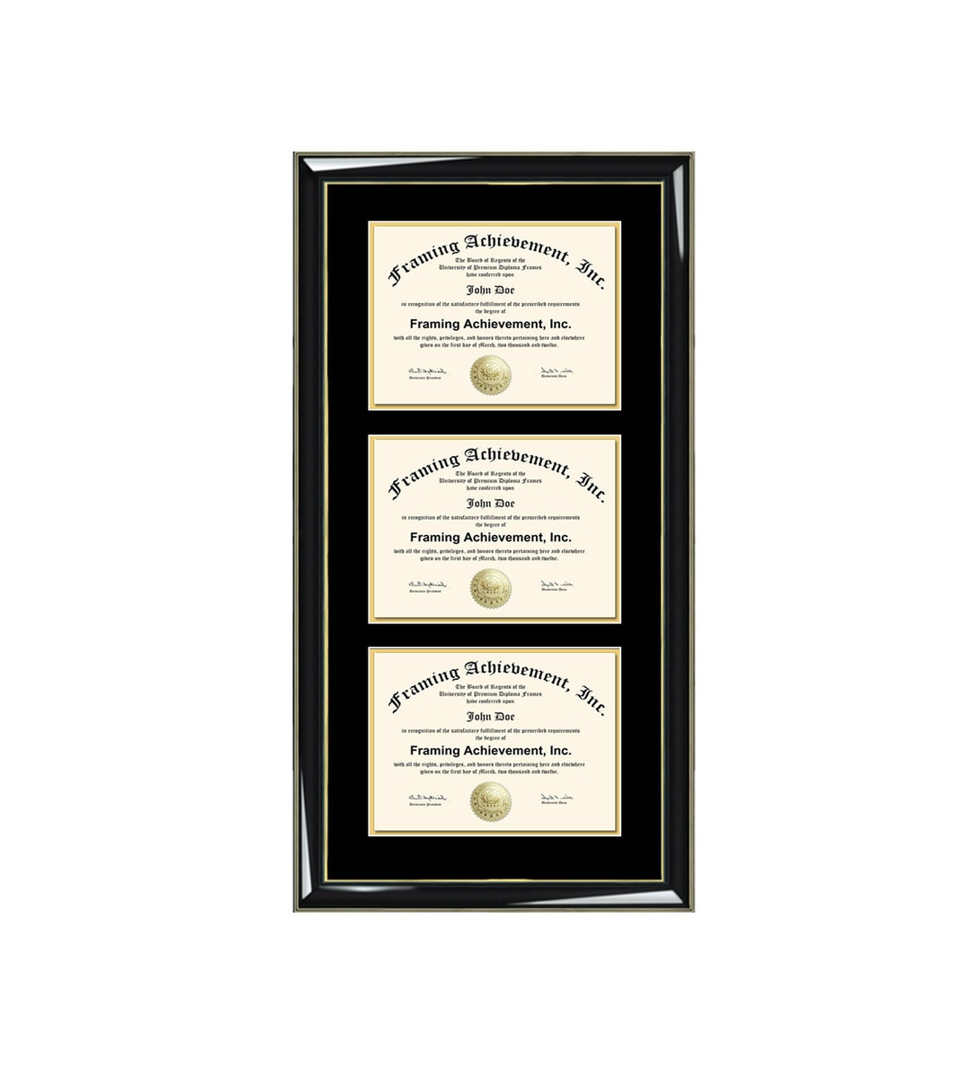 Certificate Frame Holder Case Three Documents Graduation Diploma Frames ...