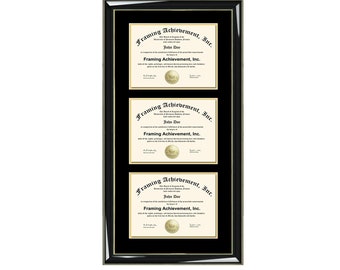 Triple Diploma Frame - Etsy