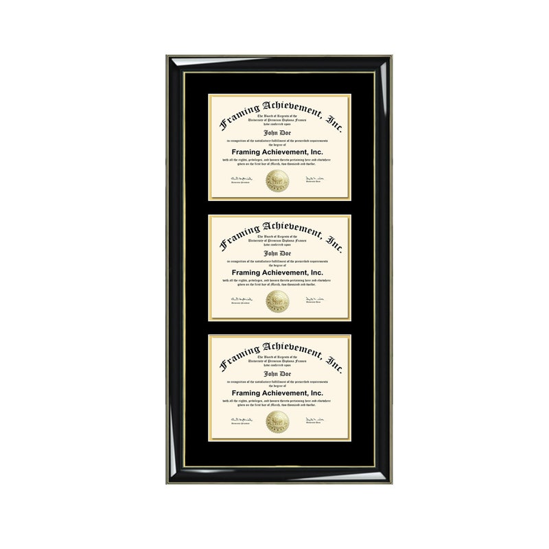 Triple Diploma Frame - Etsy
