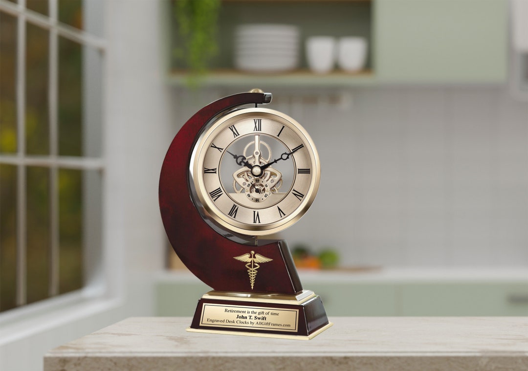 Unique Gold Swivel Suspended Mechanical Quartz Desk Clock Medical ...