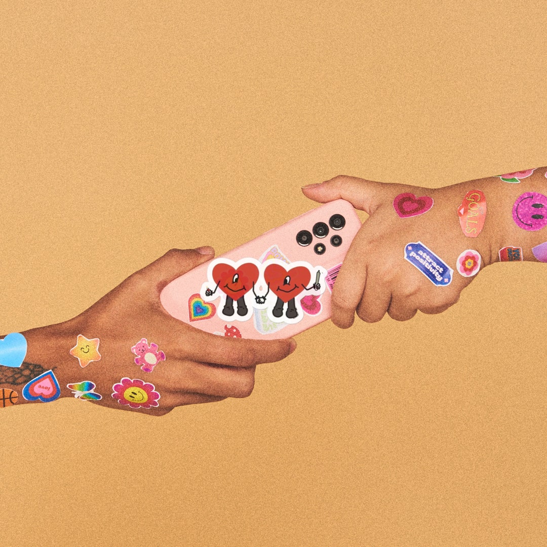 Los Corazoncitos Fumando Bad Bunny Inspired Stickers - Etsy