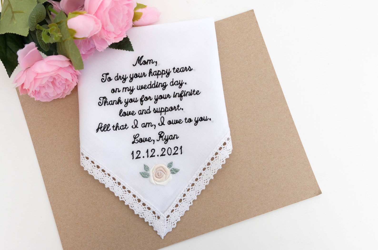 Embroidered Handkerchief Custom Handkerchief Personalized - Etsy