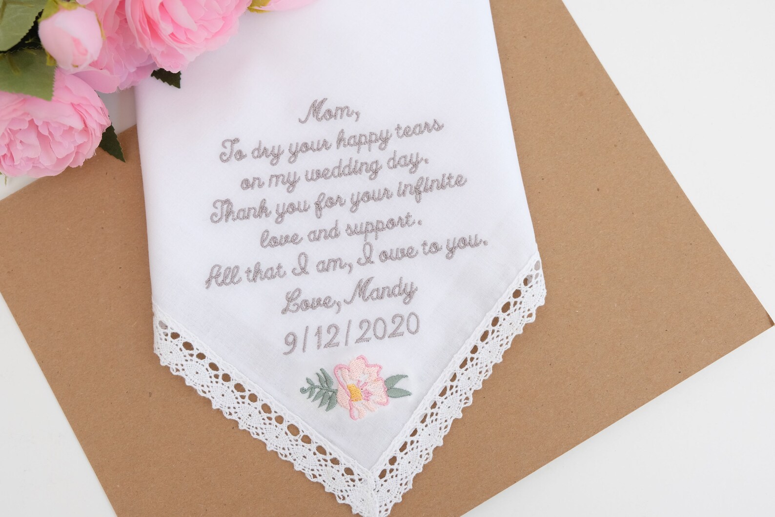 Embroidered Handkerchief Custom Handkerchief Personalized - Etsy