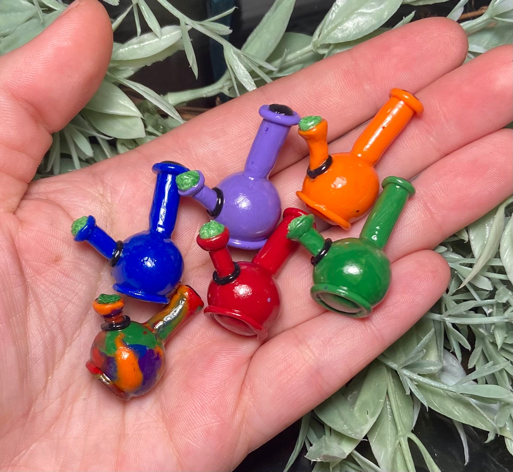 Miniature Clay Bong CHOOSE YOUR COLOR - Etsy