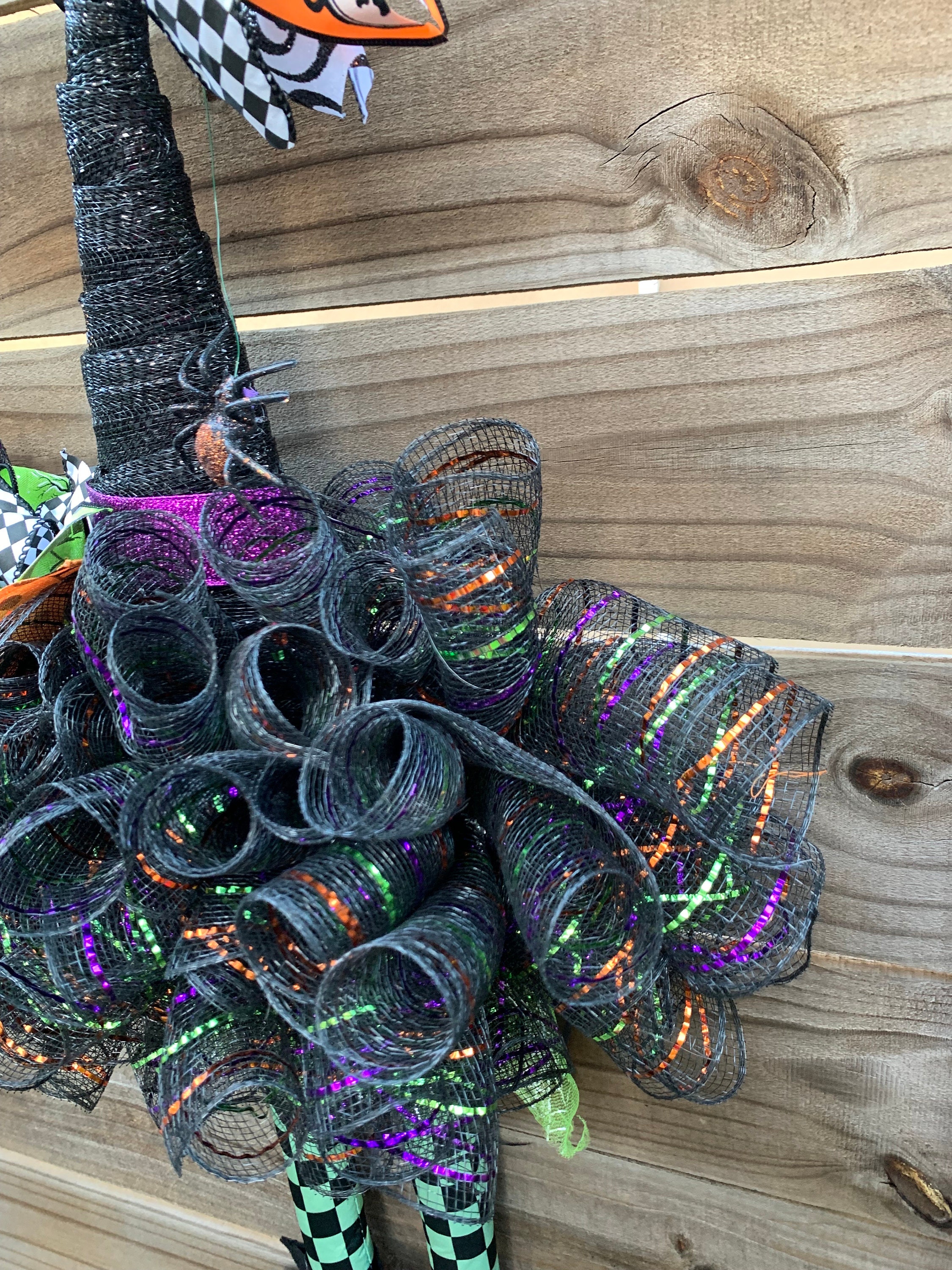 Halloween Wreath for Front Door, Witch Hat Wreath, Spooky Wreath, Fall ...