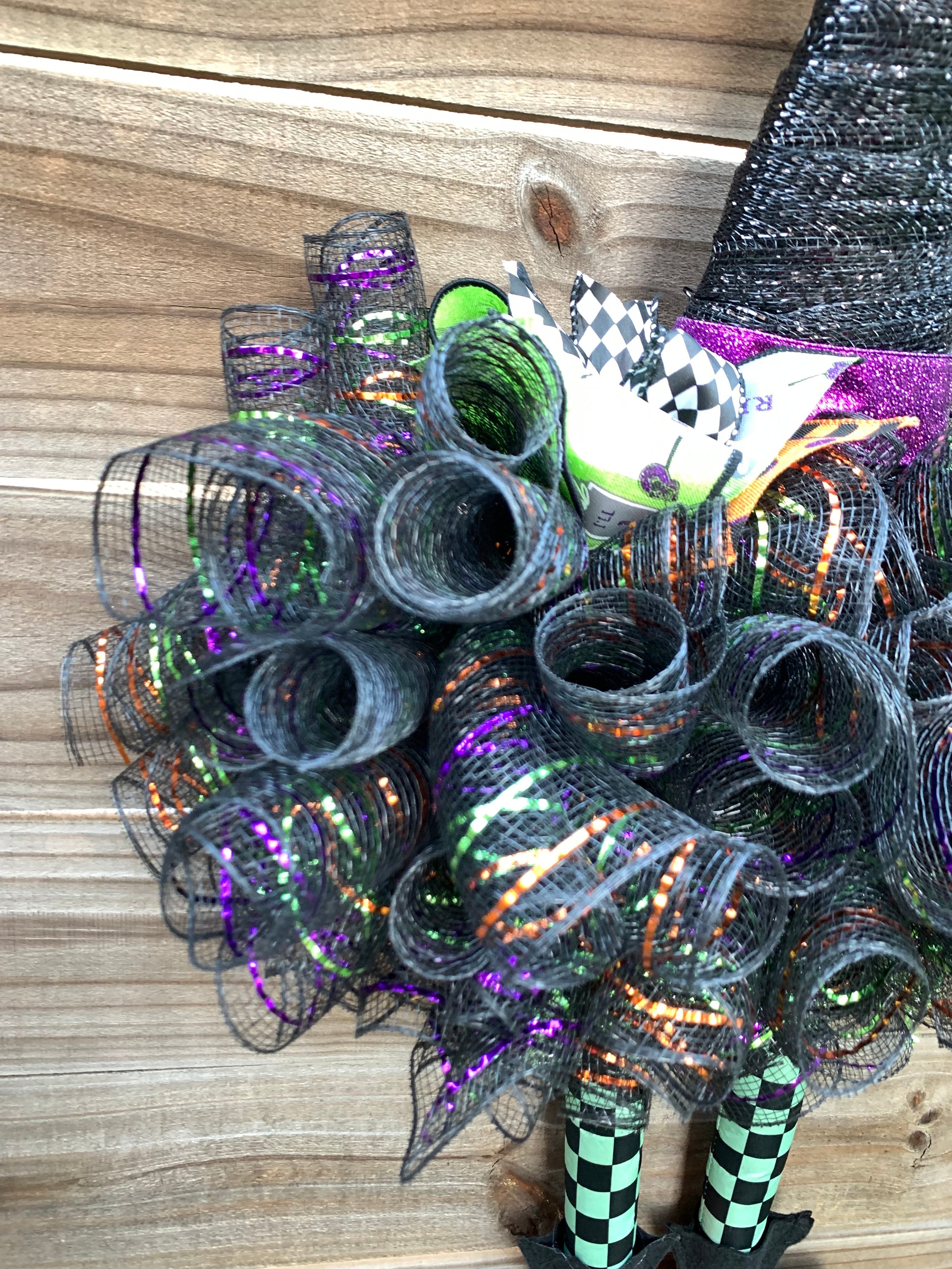 Halloween Wreath for Front Door, Witch Hat Wreath, Spooky Wreath, Fall ...