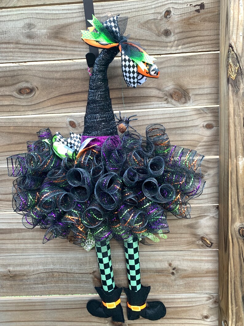 Halloween Wreath for Front Door, Witch Hat Wreath, Spooky Wreath, Fall ...