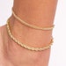 Rope Chain Anklet Twisted Anklet Gold Rope Anklet Twisted - Etsy