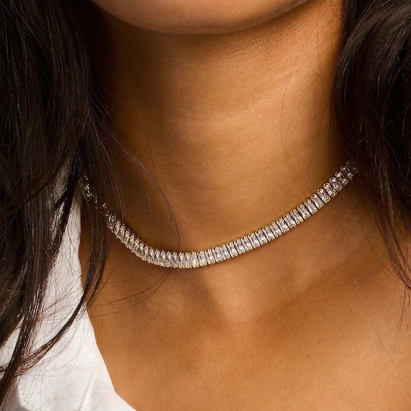 Tennis Chain Choker - Etsy