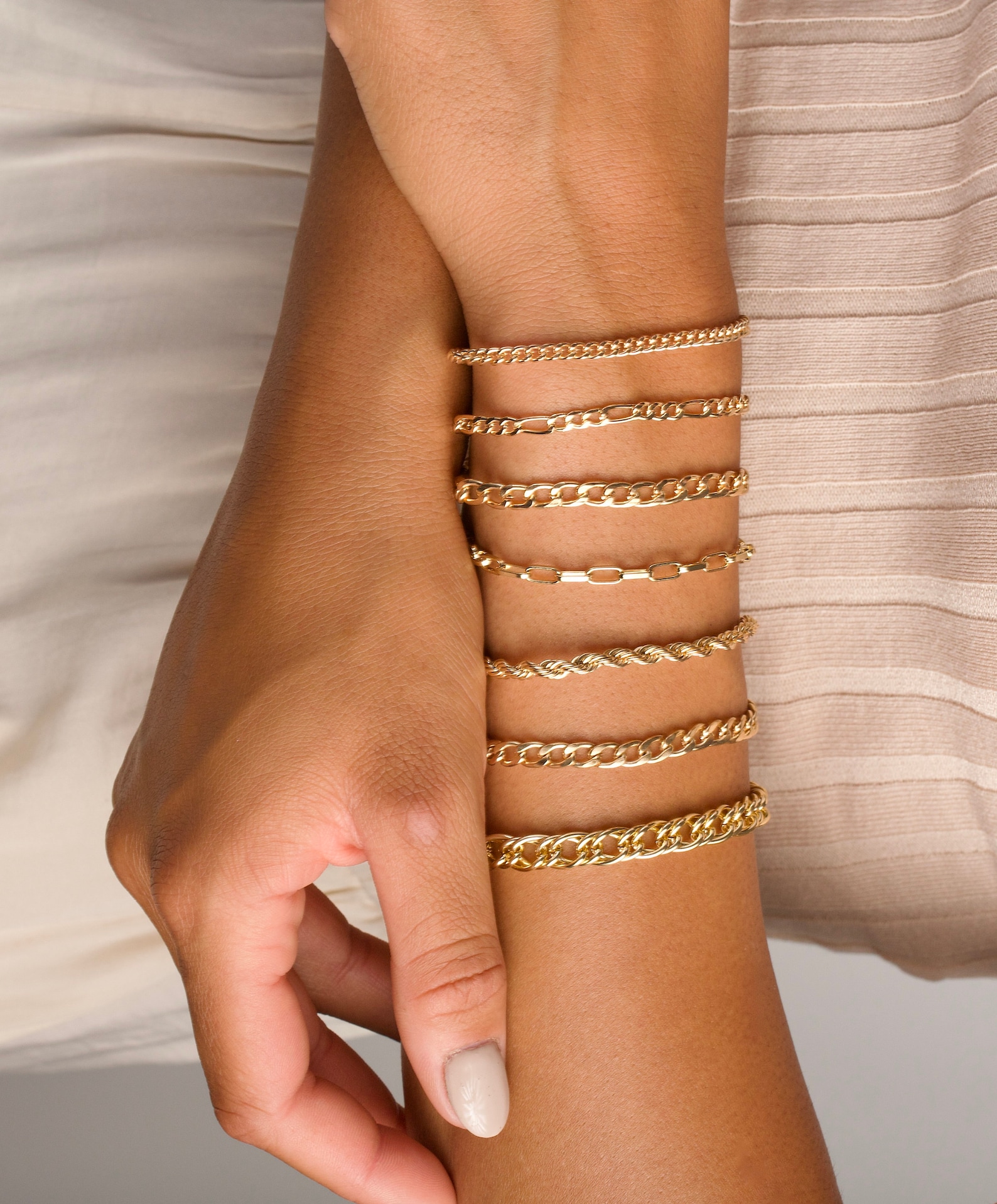 Gold Stacking Bracelets Gold Filled Link Braceletslink Chain - Etsy