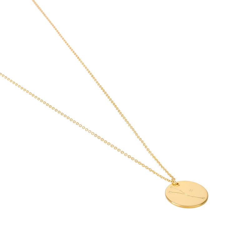 Gold Coin Necklace, Coin Necklace, Circular Coin Necklace, Gold Disc ...