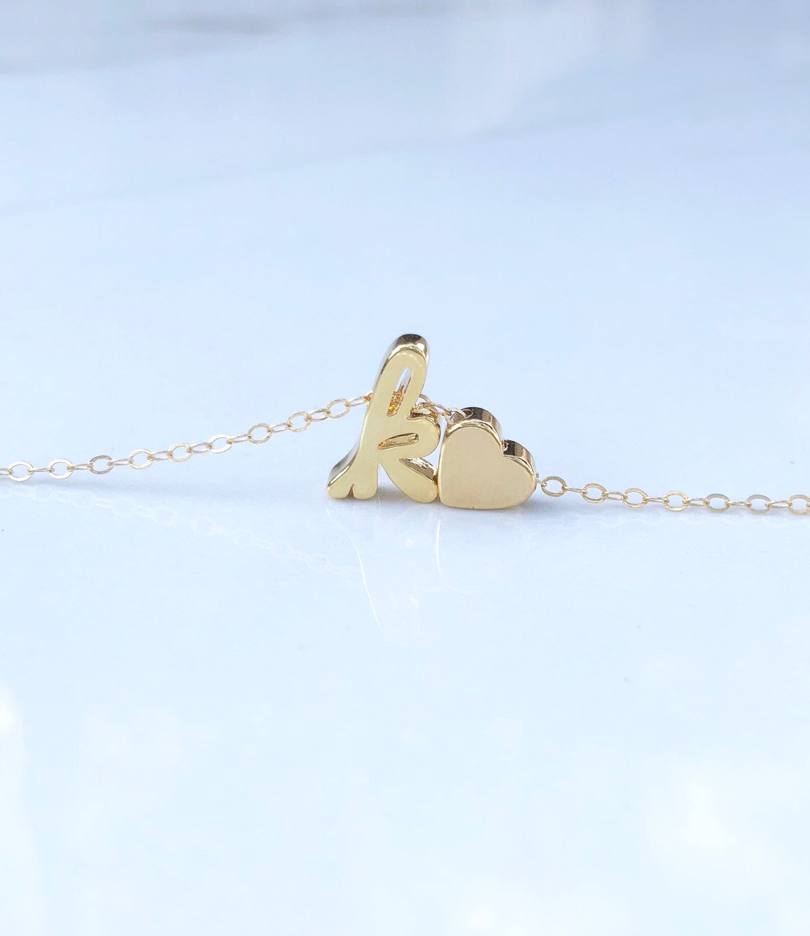 Cursive Initial Necklace Gift for Her Bridesmaids - Etsy