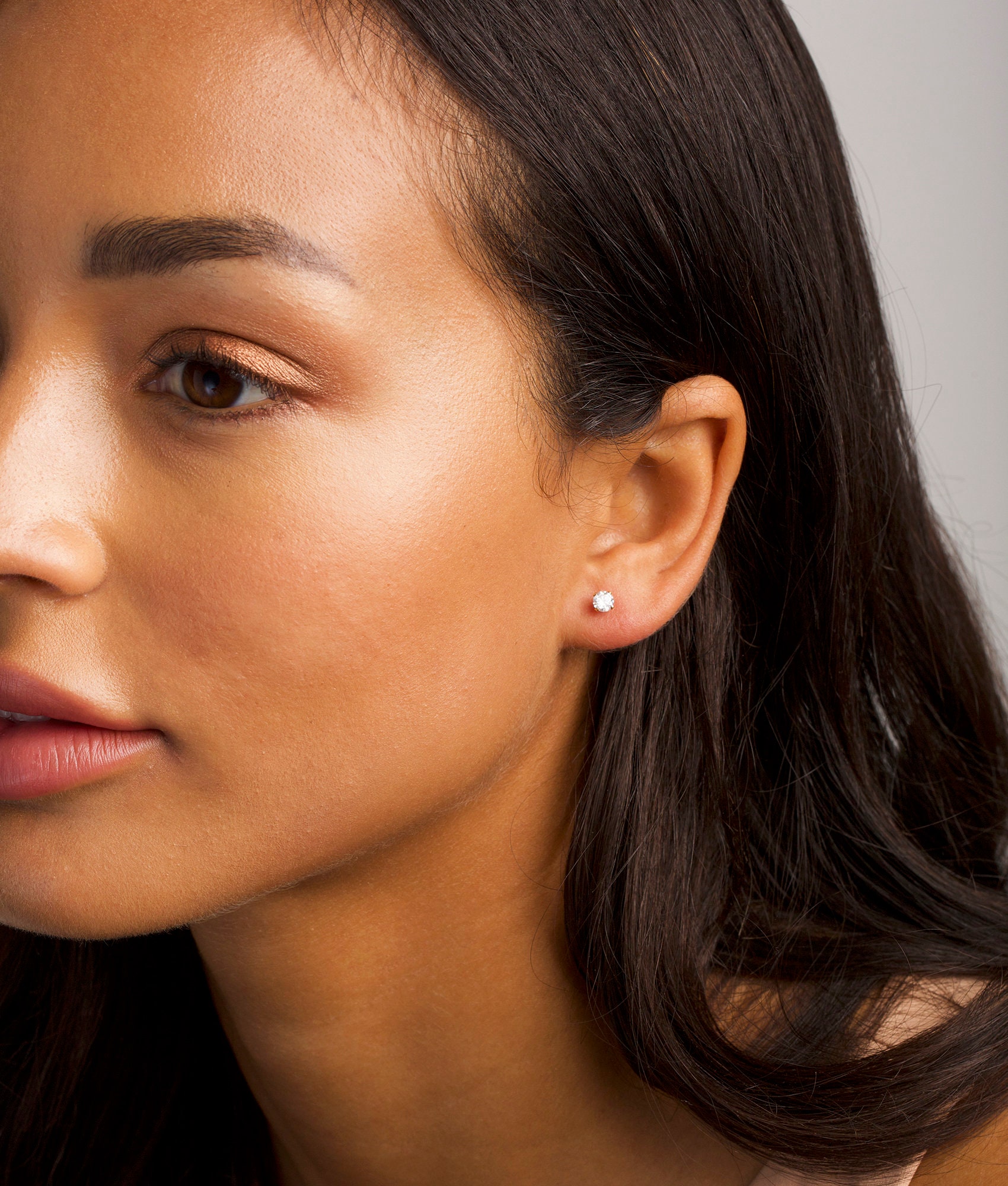 Diamond Stud Earrings Tiny Studs Simple Diamond Stud - Etsy