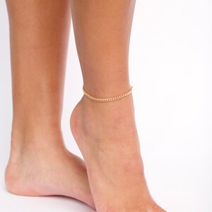 Rope Chain Anklet, Twisted Anklet, Gold Rope Anklet, Twisted Rope ...