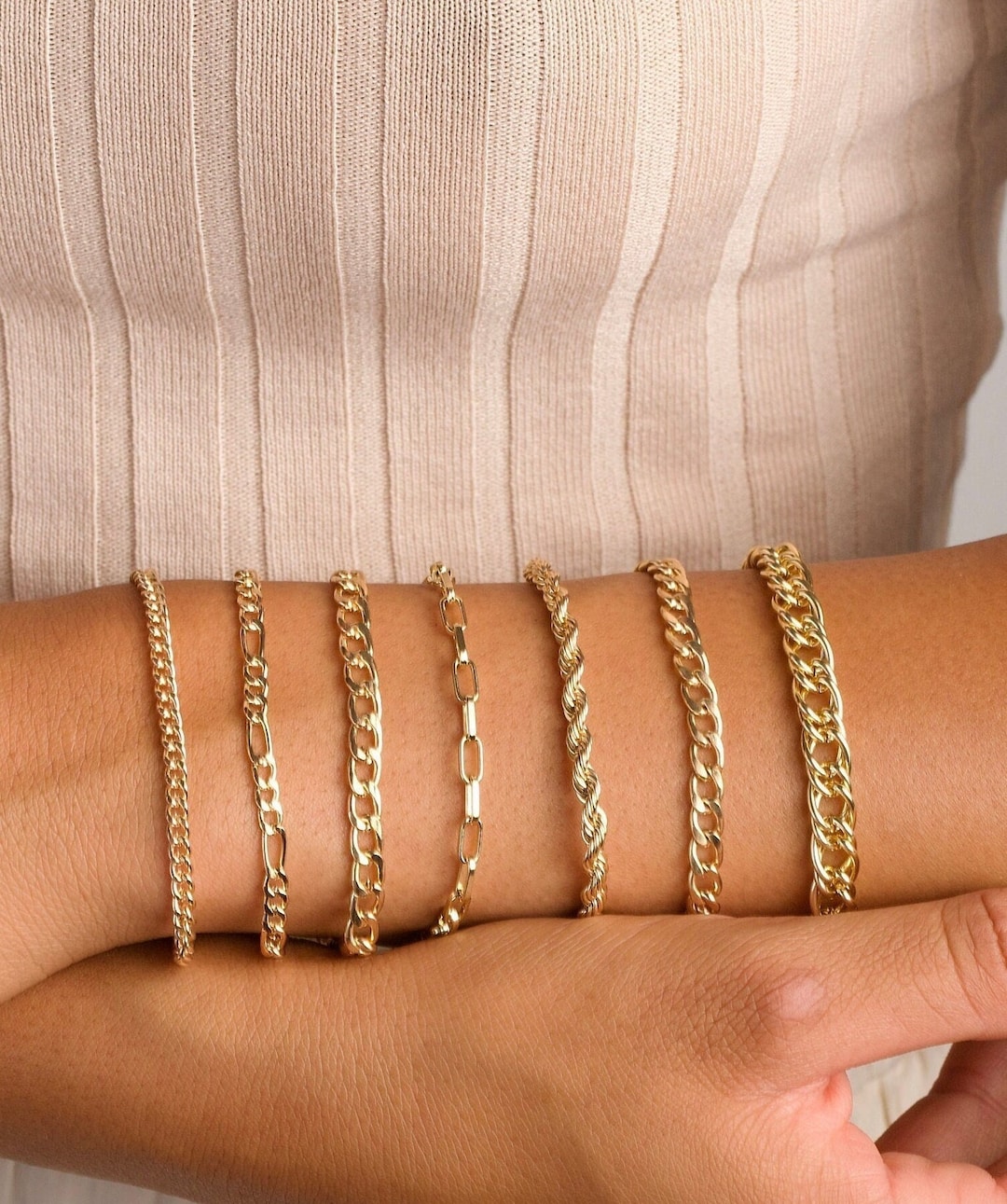 Chain Bracelets, Gold Bracelets for Women, Link Bracelets, Rope ...