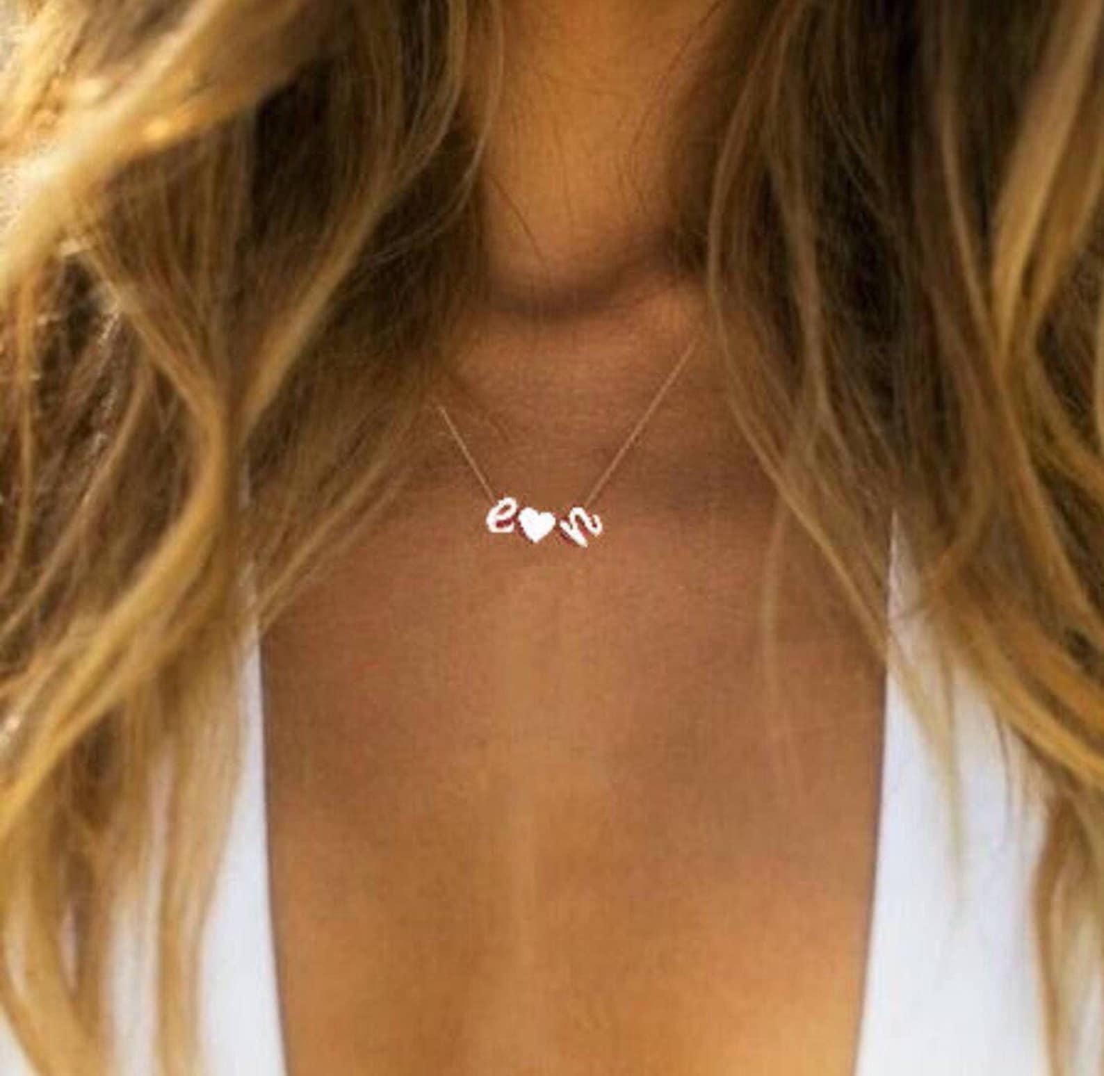 Cursive Necklace Custom Cursive Necklace Letter Necklace - Etsy