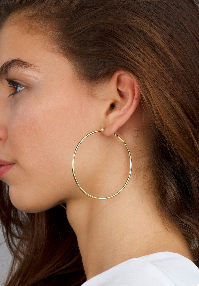Dainty Hoop Earrings Dainty Hoops Gold Simple Hoops 14k Etsy