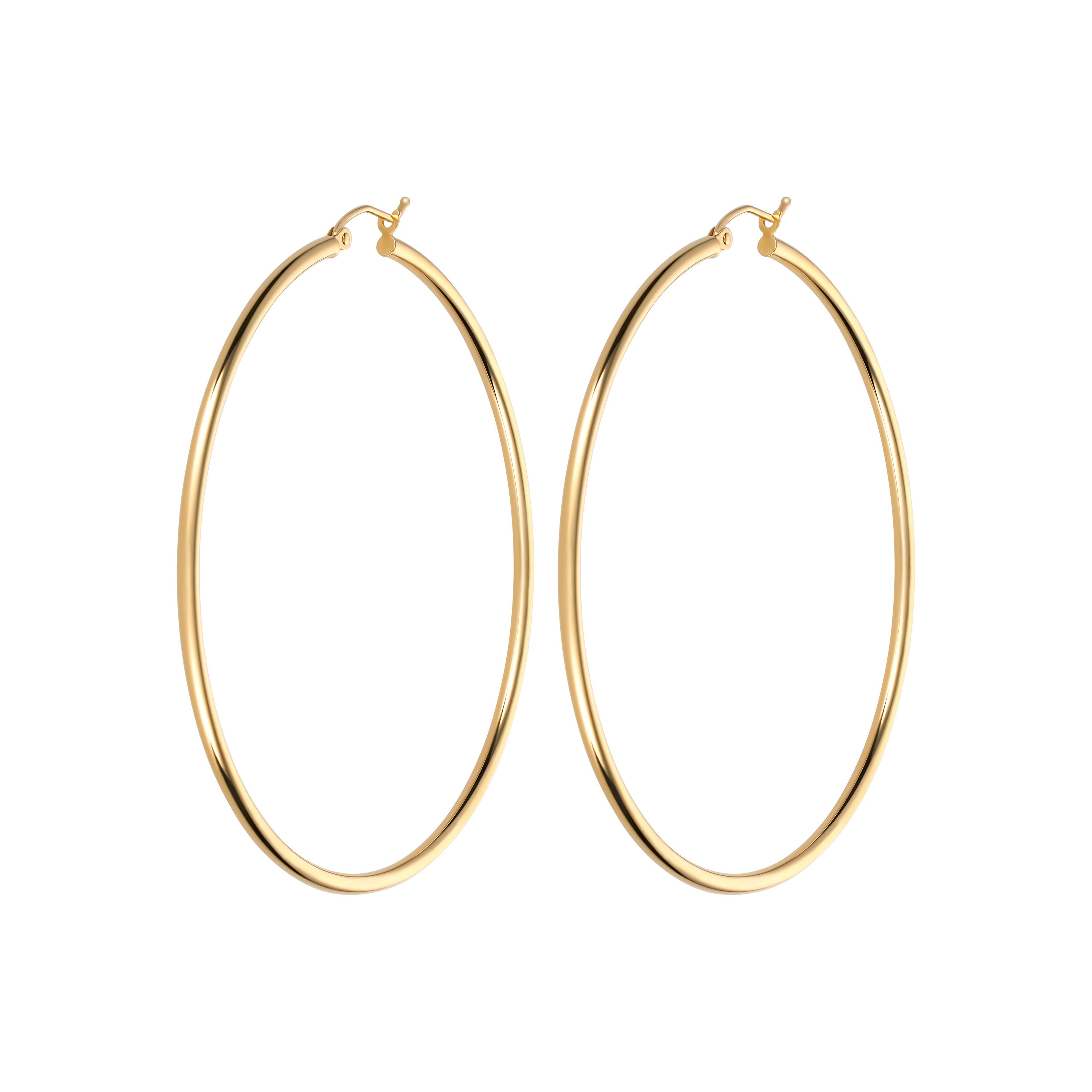 Simple Hoop Earrings Thin Round Earrings Minimal Hoop | Etsy