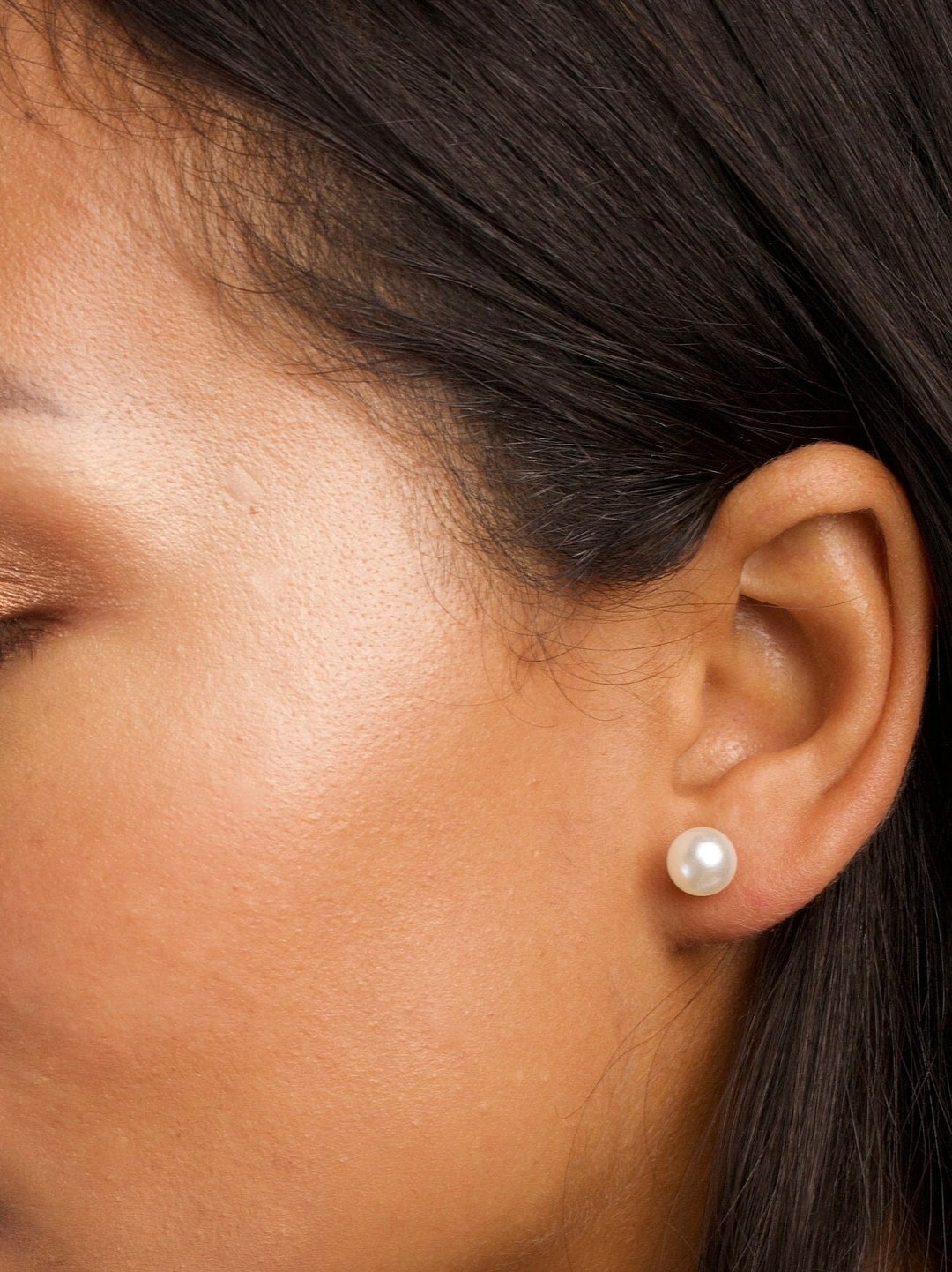 Large Pearl Studs, Big Pearl Studs, 8mm Pearl Earrings, Holiday Pearl ...