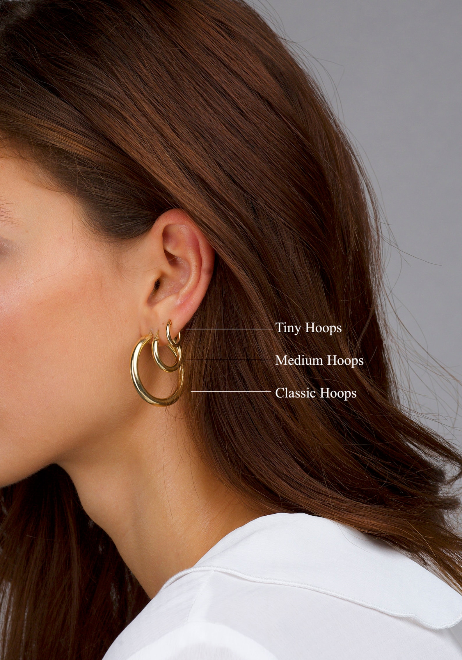 Gold Hoop Earrings Stacking Hoops Medium Hoop Earrings | Etsy