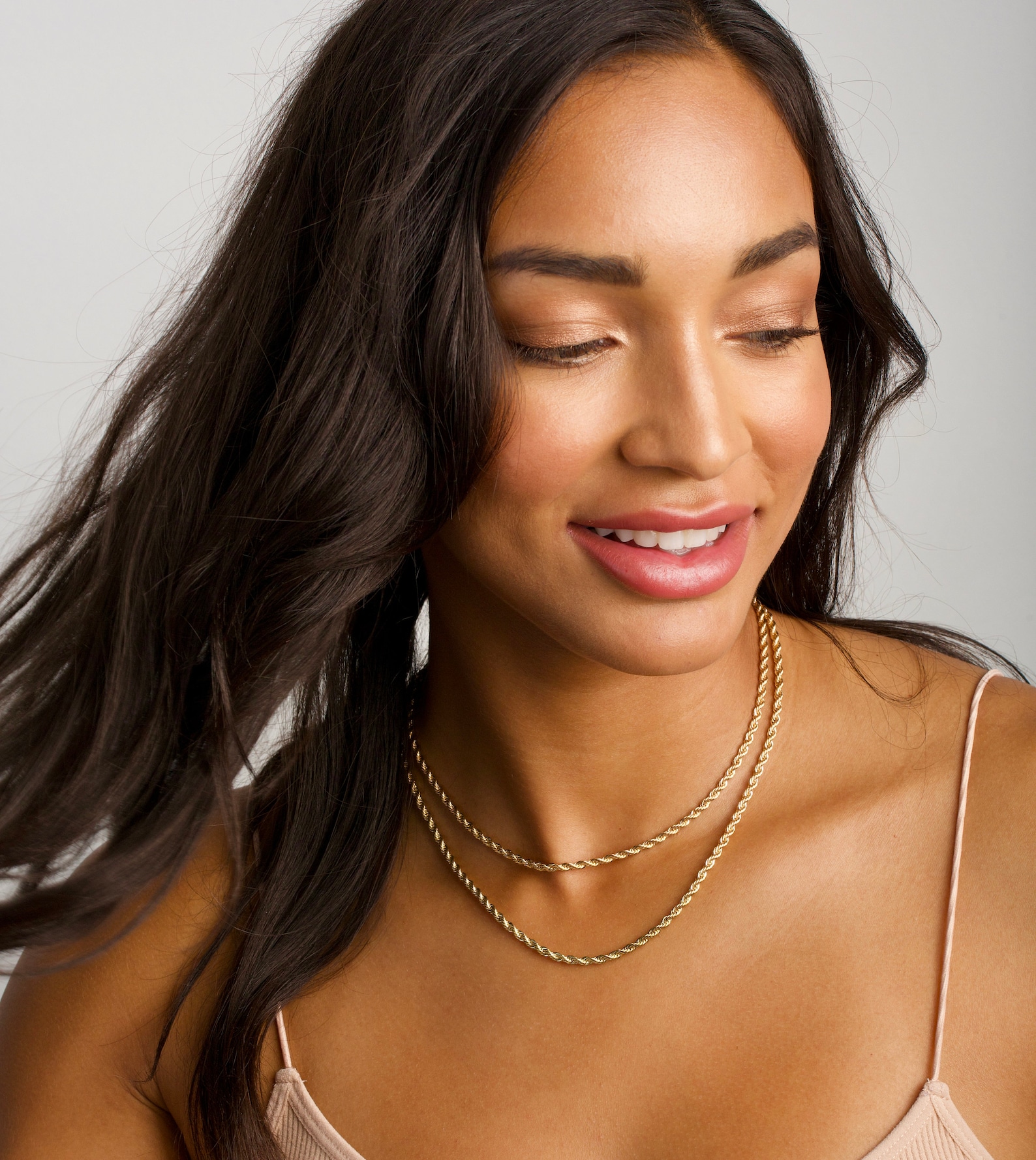 Gold Rope Necklace Layered Rope Chainrope Chain Necklace | Etsy