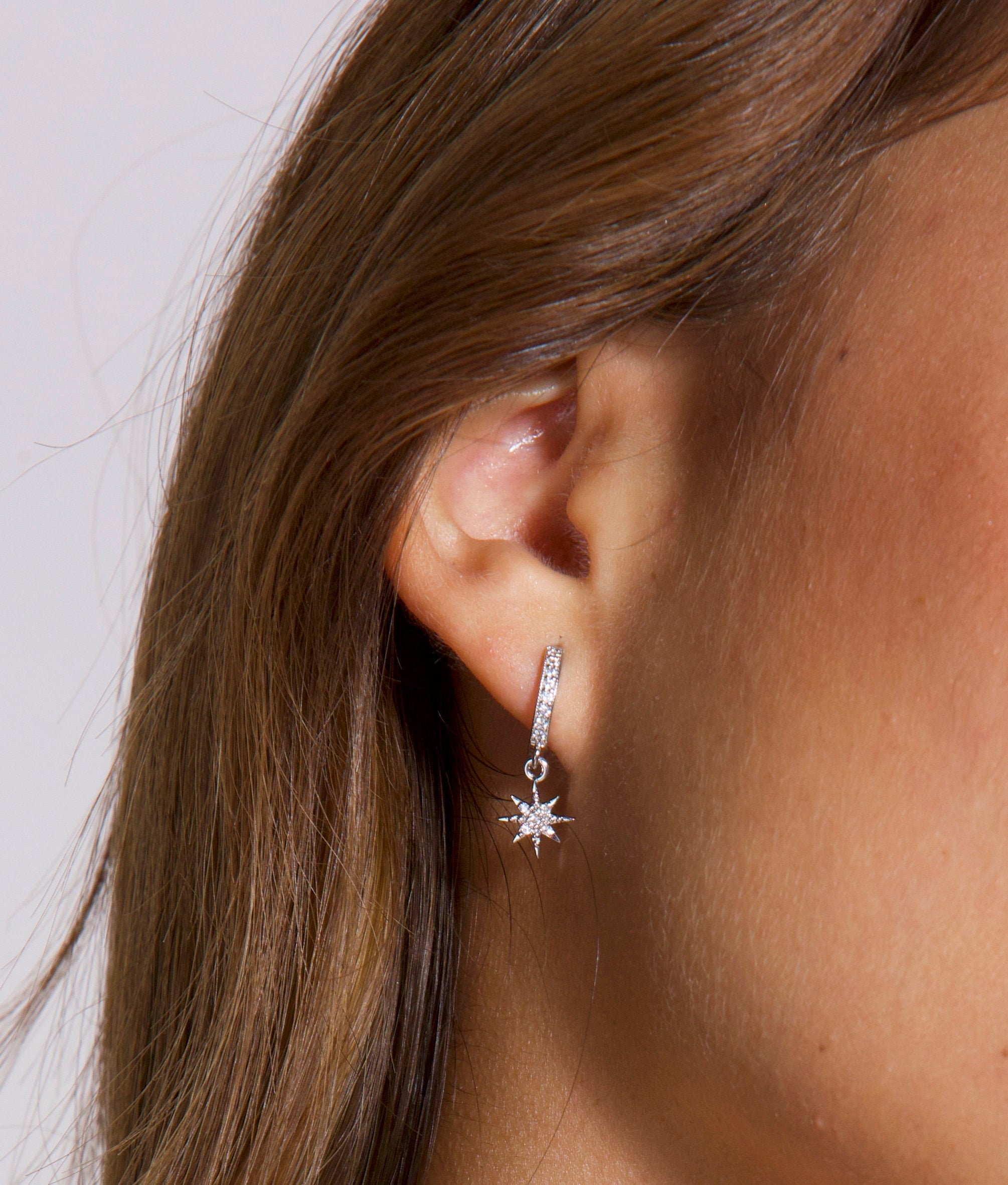 Diamond Star Huggies Dainty Earrings Birthday Gifts for Her | Etsy