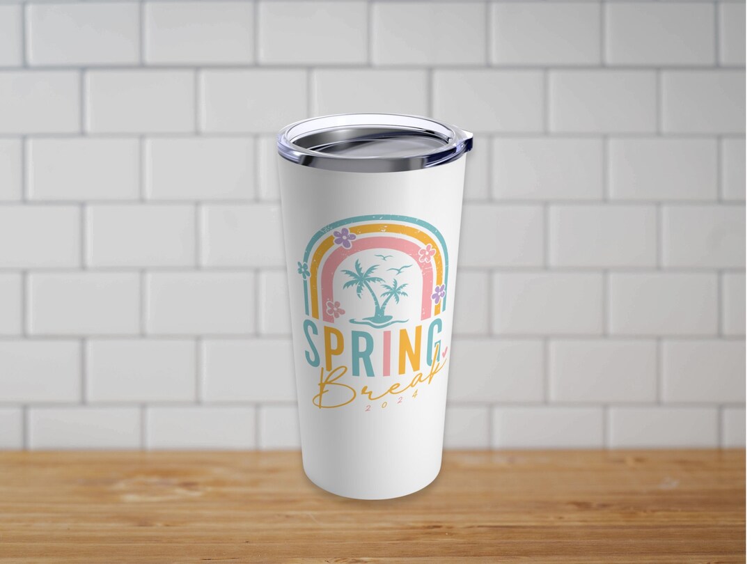 Retro Spring Break Tumbler, Spring Break Tumbler, Tumblers for Spring ...