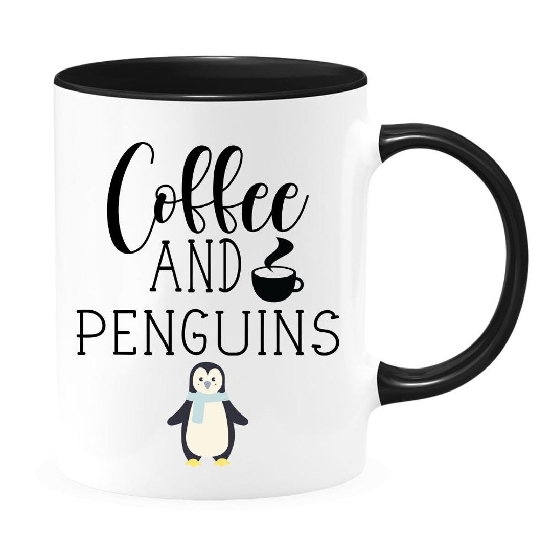 Coffee and Penguins, Penguin Mug, Cute Animal Mugs, Penguin Lover Mug ...